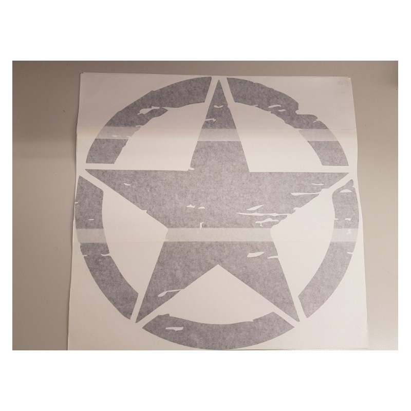 Decal "Ripped-off Armystar" mattschwarz gross - Calonder Online